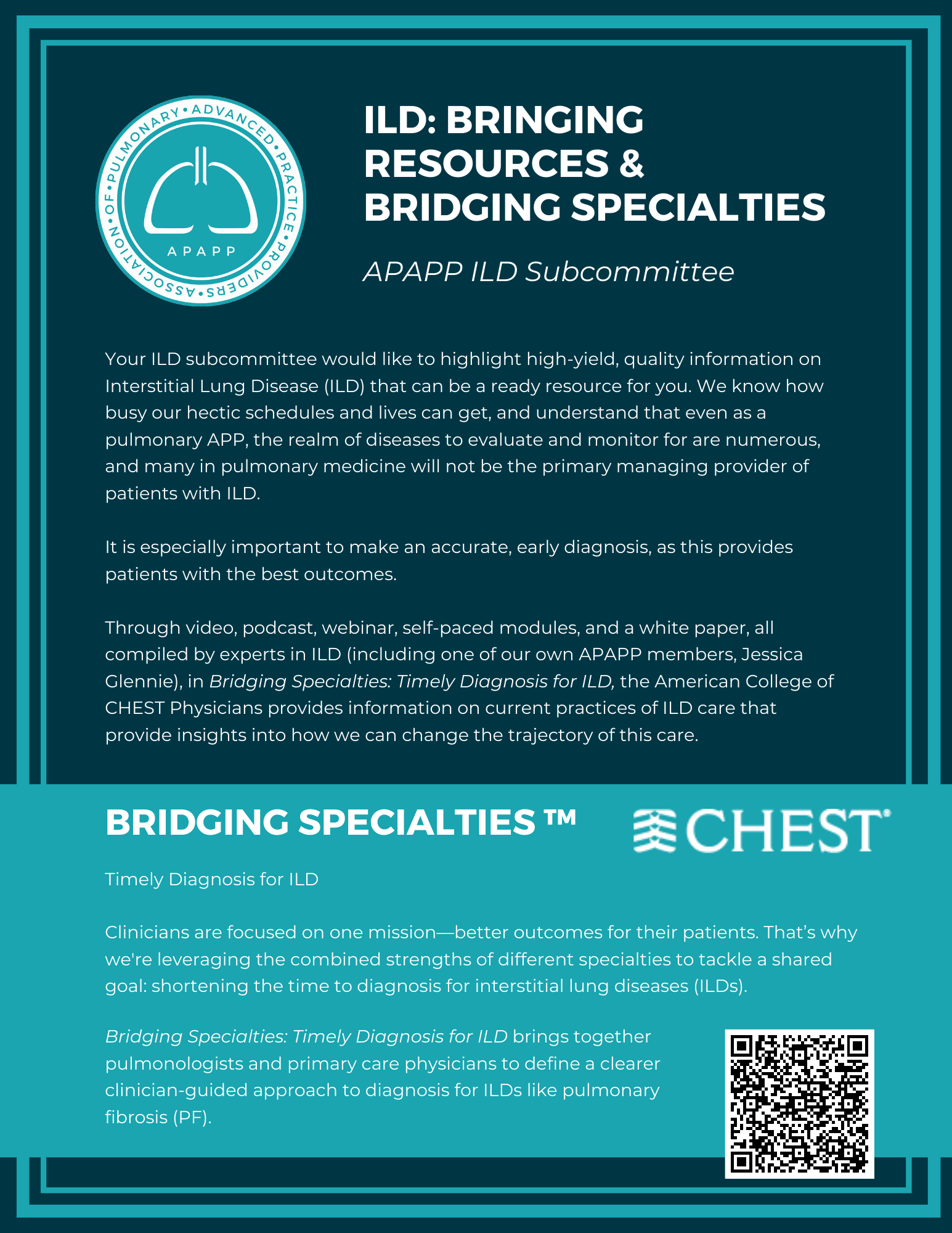 ILD: Bringing Resources & Bridging Specialties | Association of ...